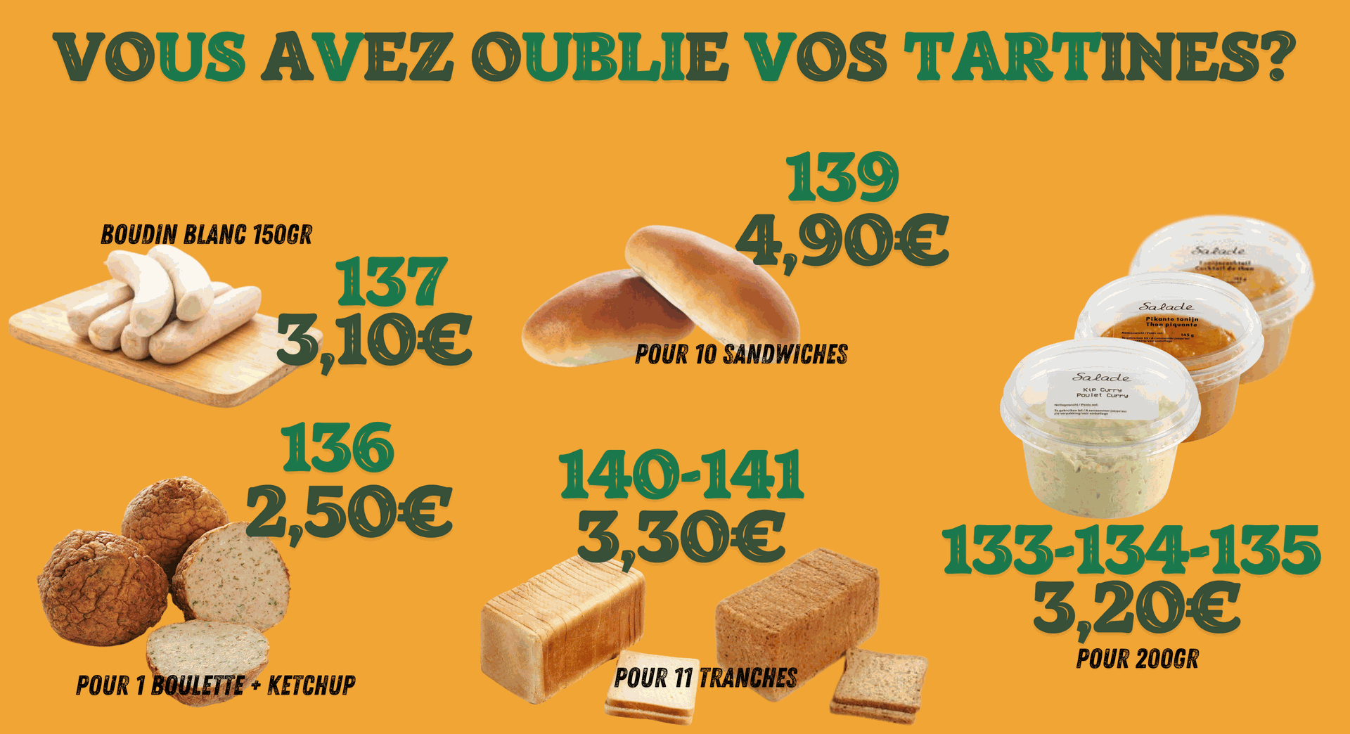 Sandwichs, Panini, Salades, pâtes, snack, Time Square, Hotton, Marche